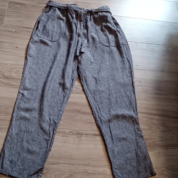 Soho | Pants & Jumpsuits | Soho Street Gray Pull On Linen Blend Pants ...